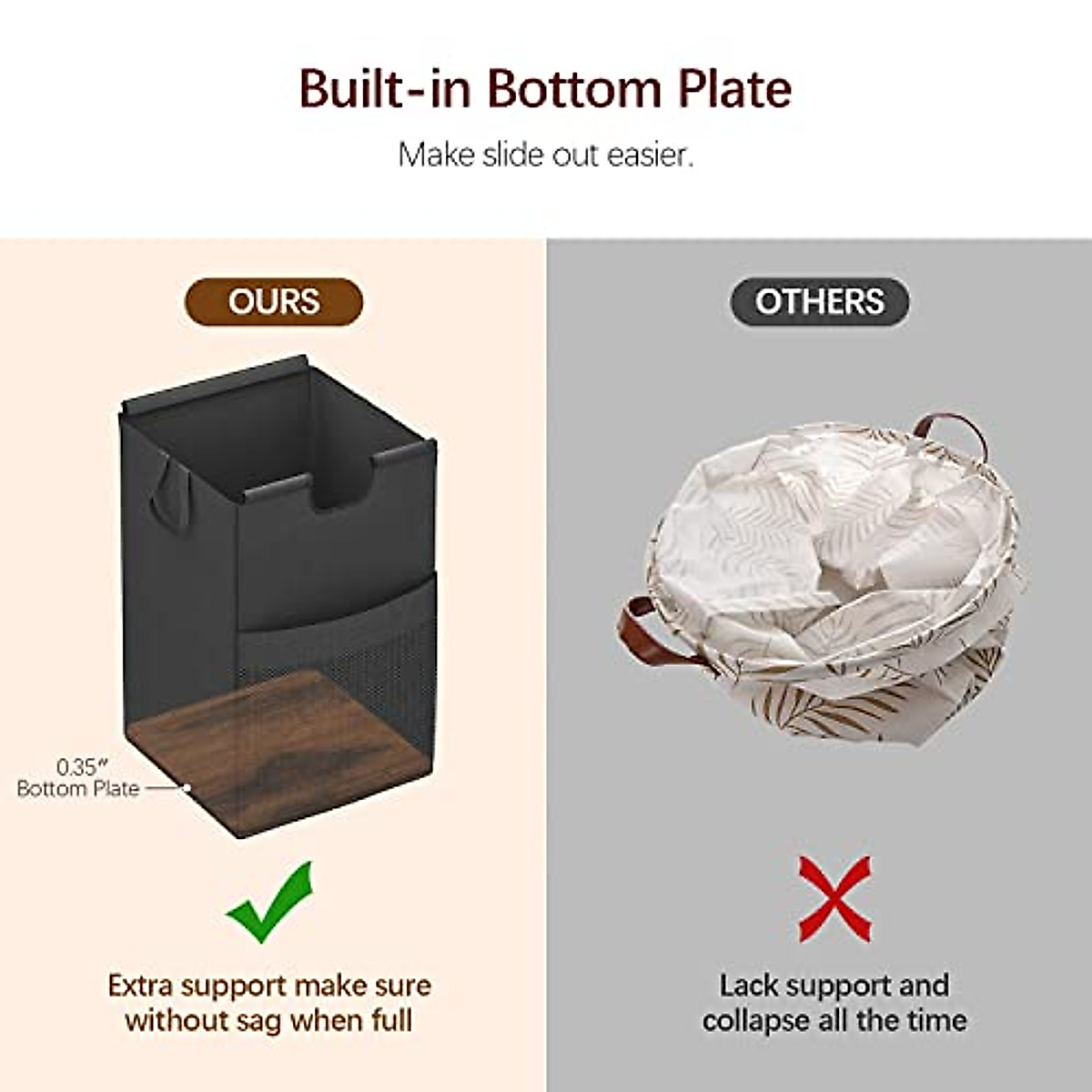 Lulive Double Laundry Hamper, Multifunctional Basket Organizer, 112L Laundry Sorter with Removable Bags and Fabric Handles, Large Top Shelf Laundry Bag for Bathroom, Dorm, Laundry Room