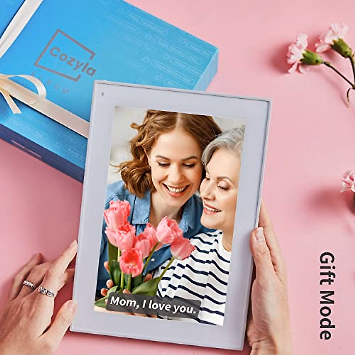 Cozyla WiFi Digital Picture Frame Built-in Alexa, 10.1" Smartest Photo Frame, Share Photos via Email/App/Google Photo/Instagram, Free Unlimited Cloud Storage, Remote Caring & Giftable