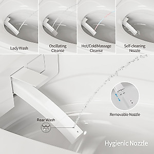 CASTA DIVA CD-U010 Smart Toilet with Bidet Built in,ADA Comfort Height, Auto Open & Close, Dual Auto Flush,Elongated Heated seat,Modern Electric Bidet Toliet,Built in Tank with Powerful Flush 1.6GPF