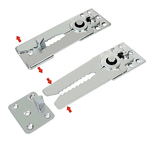 MNKNENG 4 Pack Sectional Couch Connectors Heavy Duty Steel Couch Connecting Clamp Interlocking Sofa Linker, Universal Sectional Clips Sofa Connection Bracket Hooks Buckle for Sliding Sofas