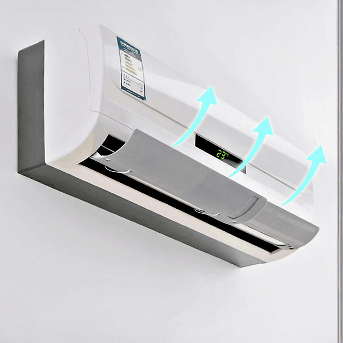 Adjustable Air Conditioner Deflector Air Deflector,Universal Home Office Retractable Air Conditioner Wind Shield Baffle Deflector,White