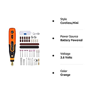 GOXAWEE Mini Cordless Rotary Tool with 105pcs Accessories, 5-Speed 18000rpm and USB Charging, Multi-Purpose Power Rotary Tool with 3.7V Li-ion Battery for Handmade Crafting and DIY Creations.