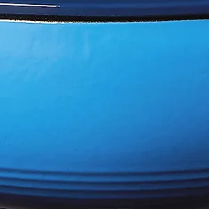 Lodge 3 Quart Enameled Cast Iron Dutch Oven with Lid – Dual Handles – Oven Safe up to 500° F or on Stovetop - Use to Marinate, Cook, Bake, Refrigerate and Serve – Caribbean Blue