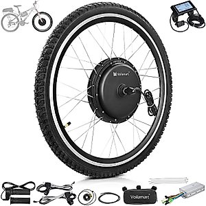 Voilamart 48V 1000W Electric Bicycle Conversion Kit 26IN Ebike 100mm Front Hub Motor Wheel Conversion Kit for Turn Pedal Bicycle Into Ebike (26IN Front Wheel with LCD)
