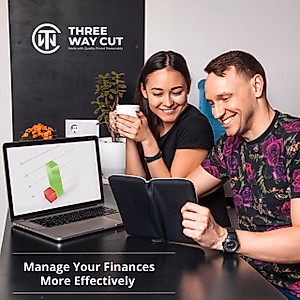 Cash Envelope Wallet All in One Budget System with 12x Tabbed Cash Envelopes , 12x Monthly Budget Cards ,1x Yearly budget planner sheet Complete Money Organizer Set for Cash RFID Blocking