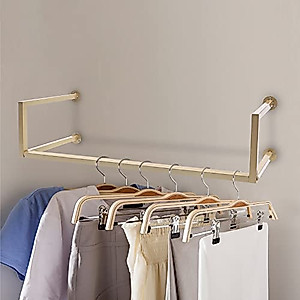 simimasen 39" Wall Mounted Garment Rack Heavy Duty Iron Clothes Rack Garment Clothes Hanging Rod Multi-Purpose Hanging Rod For Closet Storage