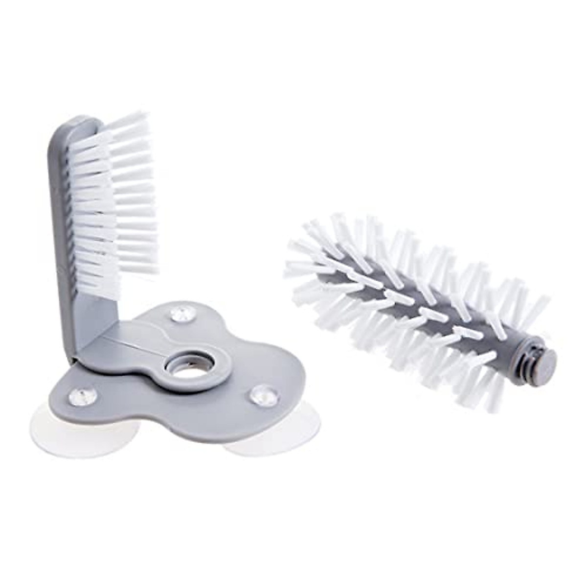 Mednkoku Glass Washer with Suction Base Standing Double Sided Bristle Cleaner Bottle Cleaning Brush Cup Washing Brushes