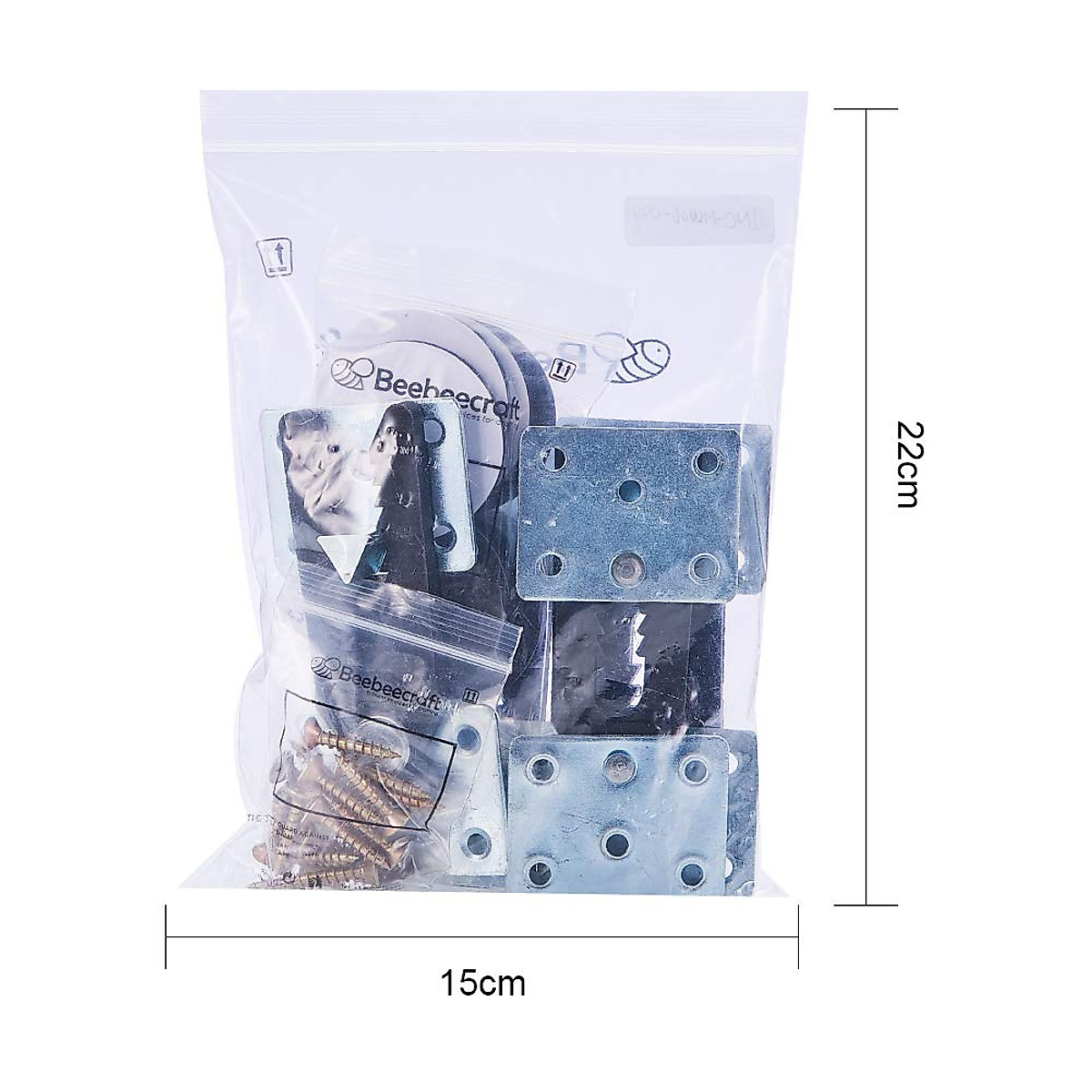 INCREWAY 4 Pieces Sofa Couch Sectional Furniture Connector Joint Snap Alligator Clip with Screws and 8Pcs Furniture Pads