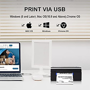 beeprt Bluetooth Shipping Label Printer - 4x6 Wireless Label Printer for Shipping Packages, Thermal Label Printer Compatible with Shopify Ebey Amazon Etsy FedEx UPS USPS Small Business Home 72pcs/min