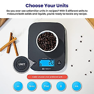 Etekcity Food Kitchen Scale, Digital Mechanical Weighing Scale, Grams and Oz for Weight Loss,Cooking, and Baking, Black