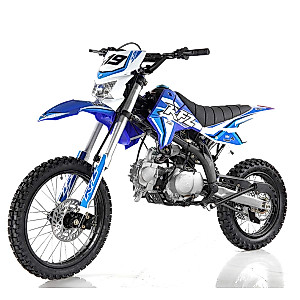 125cc Dirt Bike Pit Bike Adult Dirt Pitbike Gas Dirt Bikes with Headlight 125cc Gas Dirt Pit Bike (Blue)