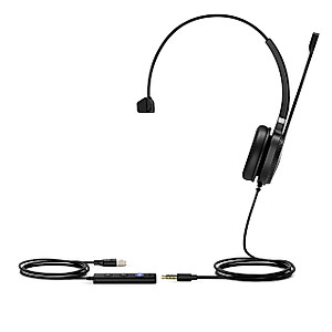 Yealink UH36 Series Headset, Wired Single-Ear | Teams Certified (UH36 Mono)