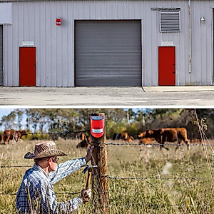 Solar Powered Sound Security Alarm Strobe Light, 6 LED Motion Sensor Strobe Alarm Outdoor Alarm Siren Home Security System, 110dB Loud Siren for Home Villa Farm Hacienda Apartment Outdoor Yard Garden