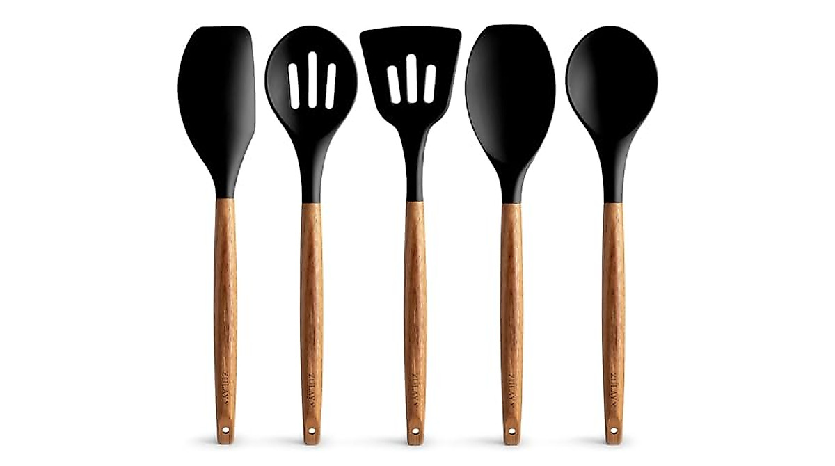 Zulay Kitchen Non-Stick Silicone Utensils Set - 5 Pieces