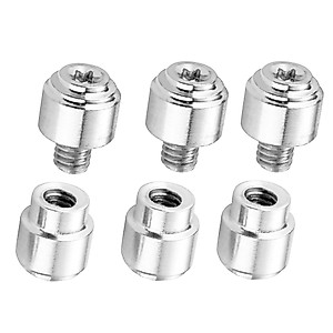 3 Packs Custom Thumb Studs for Benchmade Bugout 535 Series Knives and 535S, 535GRY-1,535SGRY-1 and More, Replacement Anodized Aluminum Thumb Stud Set, Bright Silver