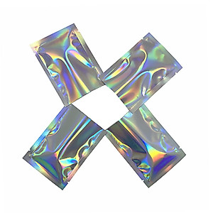 PABCK 100 Pieces 2.4x3.5 inch (Inside Size 2x3.1 inch) Front Clear Heat Seal Bags Open Packet Aluminum Foil Pouch for Packaging Candy Food Storage with Tear Notches