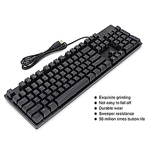 ciciglow 104 Keys USB Gaming Keyboard, Wired Gaming Keyboards with RGB Backlit, Mechanical Keyboard with Multiple Key for PC Gamers Laptop Desktop Work