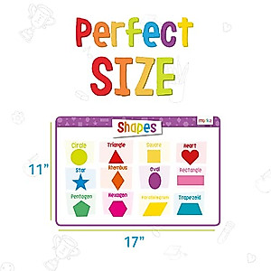 merka Kids Placemats for Dining Table Toddler Placemat Silicone Placemats for Toddlers Letters Numbers Shapes and Colors Alphabet Set of 4