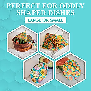 Meli Wraps - 3-Pack Reusable Beeswax Wraps for Food, Eco-Conscious Food Storage, Small, Medium and Large Food Wrap, Shells