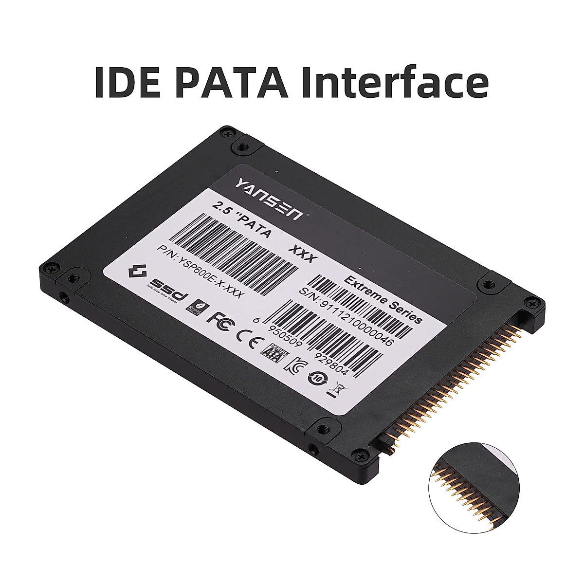 KingSpec 128GB 2.5 inch PATA/IDE SSD, MLC Flash SM2236 Controller Internal Solid State Disk
