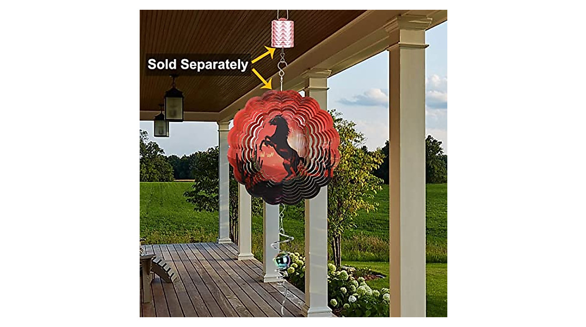 Gazing Ball Spiral Tail Wind Spinner Stabilizer | Garden Art