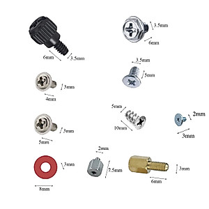 PC Computer Screws Standoffs Set Kit and M.2 Standoff and Screw for M.2 Drives for Computer Case SSD Motherboard Fan Power Graphics
