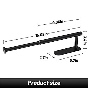 SITANES Paper Towel Holder Under Cabinet-Single Hand Operable, Silver Paper Towel Holder Wall Mount, Adhesive Paper Towel Holder for Kitchen Bathroom