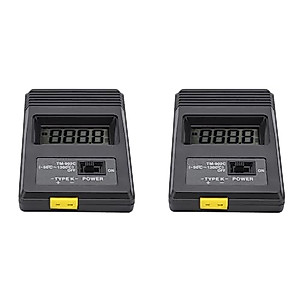 2PCS Digital Thermometer K Type Sensor LCD Temperature Detector -50-500℃ Fast Response High Accuracy Portable for Gas Liquid Semi Solid Measurement Industrial Grade