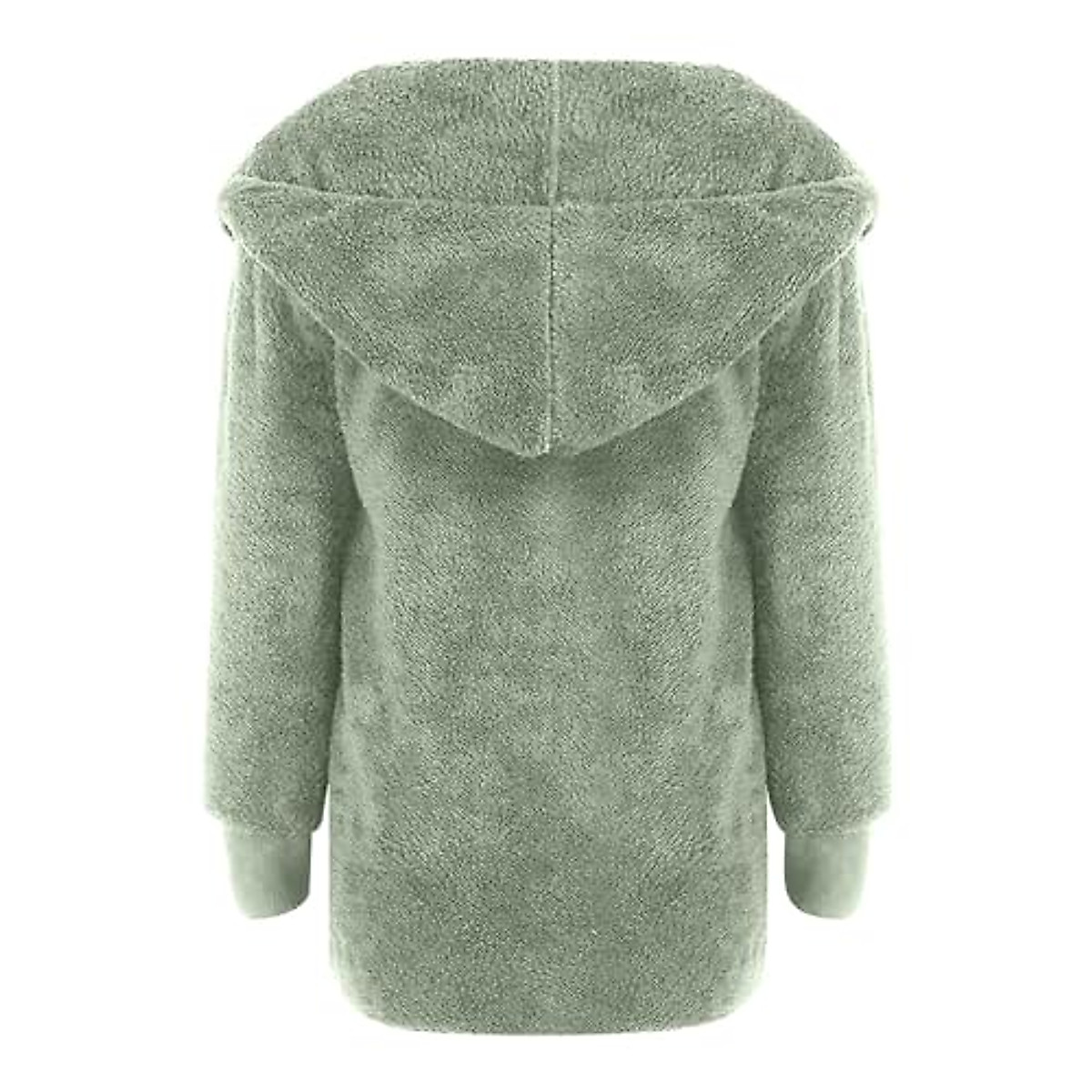 Ceboyel Womens Fleece Teddy Coats 2023 Trendy Hooded Winter Jacket Shaggy Faux Sherpa Cardigans Fashion Warm Clothessherpa Jacket Mint Green L