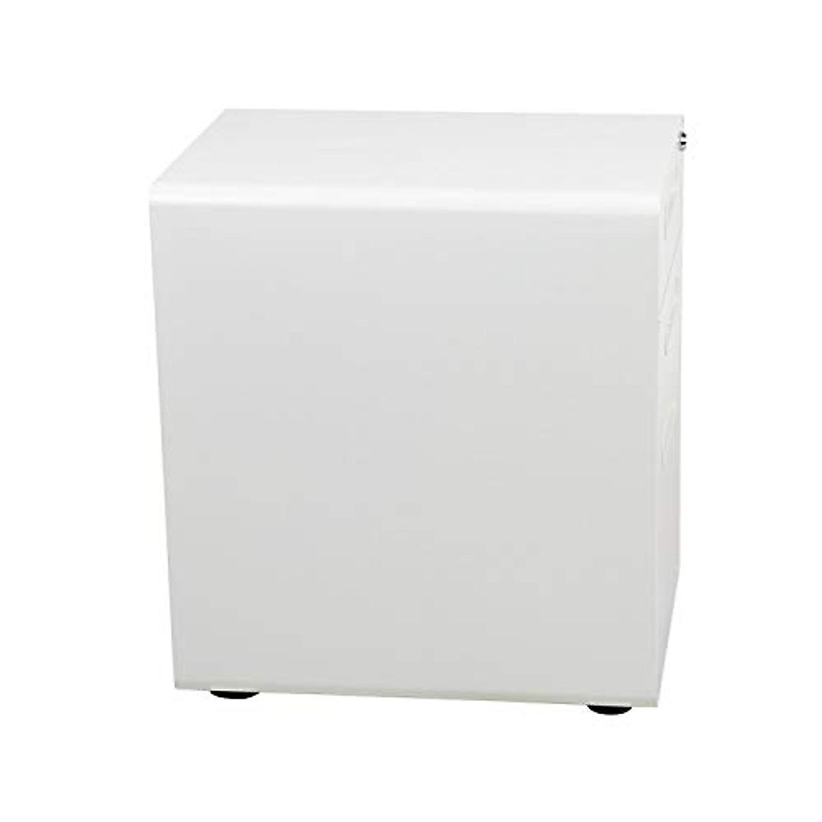 Flash Furniture Wren Ergonomic 3-Drawer Mobile Locking Filing Cabinet with Anti-Tilt Mechanism and Hanging Drawer for Legal & Letter Files, White
