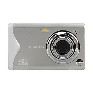 HD Digital Camera, 3.0 Inch LCD Screen AntiShake Compact Digital Camera Electronic Shutter Intuitive Buttons with Hand Strap for Teens for Camping (White)