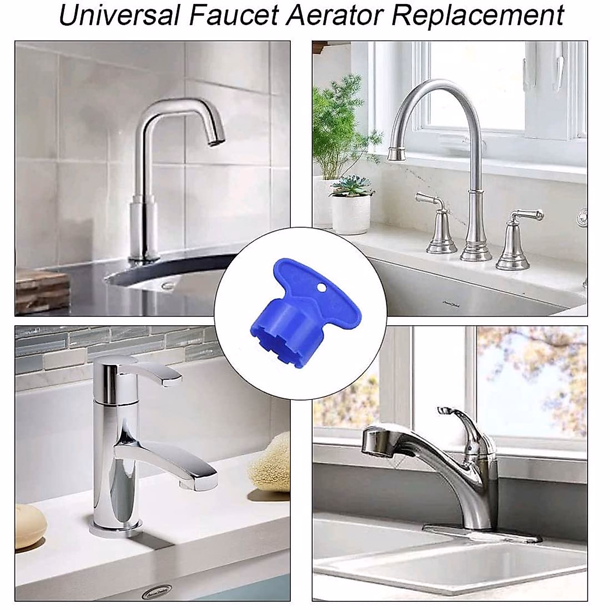 8 Pcs Faucet Aerator with Removal Tool,8 Pack Cache Aerator Replacement,Cache Faucet Aerator Key Removal Wrench Tool for Sink Tap(16.5mm 18.5mm 21.5mm 24mm)