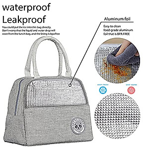 NW Lunch Bag Insulated Lunch Bag Women or Men，Waterproof and Reusable Lunch Box for Women Men OfficeChildrenSchool Picnic，High Capacity Striped Lunch Bags for Women or Men