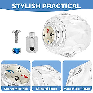 RP41661 Shower Handle Kit Replacement for Delta and Peerless Single Handle Tub Faucets, Clear Acrylic Shower Knob with Button, Screw and Connector