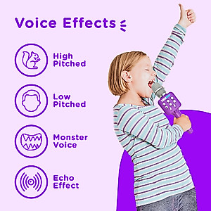 Move2Play, Kidz Bop Karaoke Microphone | The Hit Music Brand for Kids | Toy for Girls & Boys Ages 2, 3, 4, 5, 6, 7, 8+ Years Old | Christmas Present & Birthday Gift