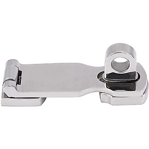 ISURE MARINE Grade Stainless Steel 3" Heavy Duty Door Hasp with Turning Padlock Eye Mount with Screws