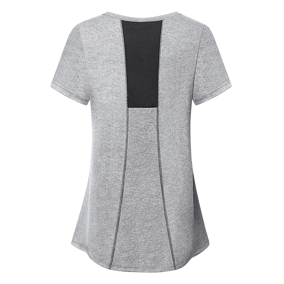 MOQIVGI Gym Clothes for Women Tops Short Sleeve Athletic Shirts and Tees Exercise Hiking Cycling Pilates Aerobics Yoga Activewear Grey XX-Large