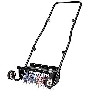 Suchtale 18-Inch Push Spike Aerator, Heavy Duty Rolling Lawn Aerator, Rotary Spike Lawn Aerator, Manual Lawn Aeration Equipment with Steel Handle, Suitable for Lawn, Garden, and Yard Grass Aeration