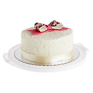 Juvale Round Cake Carrier with Lid and Handle, Dessert Container for Pie, Cupcakes (12 x 5.9 In)