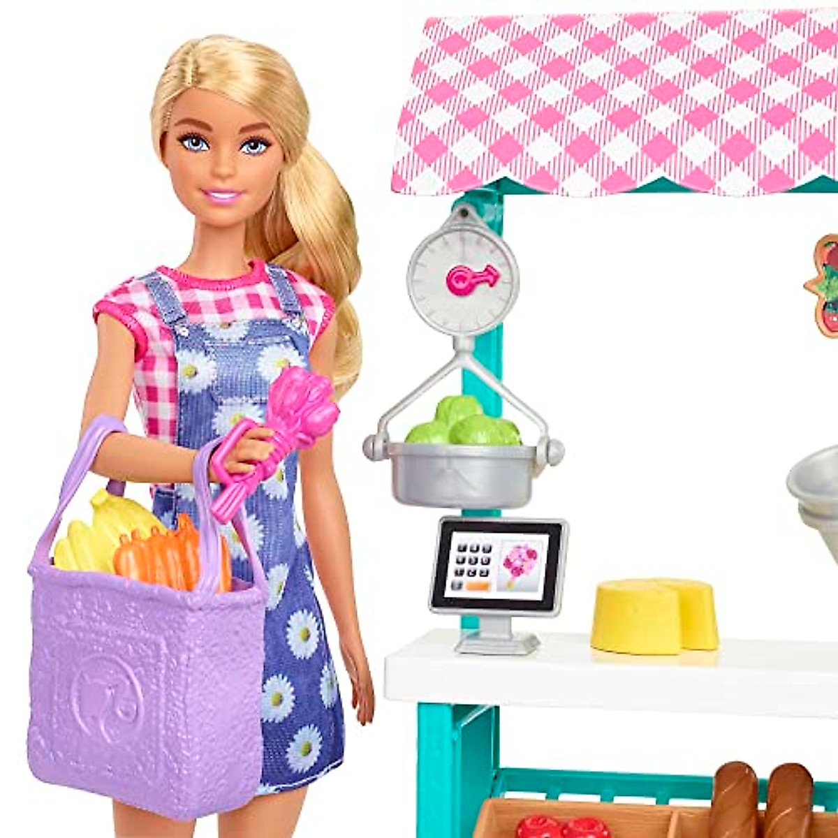 Barbie Careers Doll & Playset, Farmers Market Theme with Blonde Fashion Doll, Furniture & Accessories