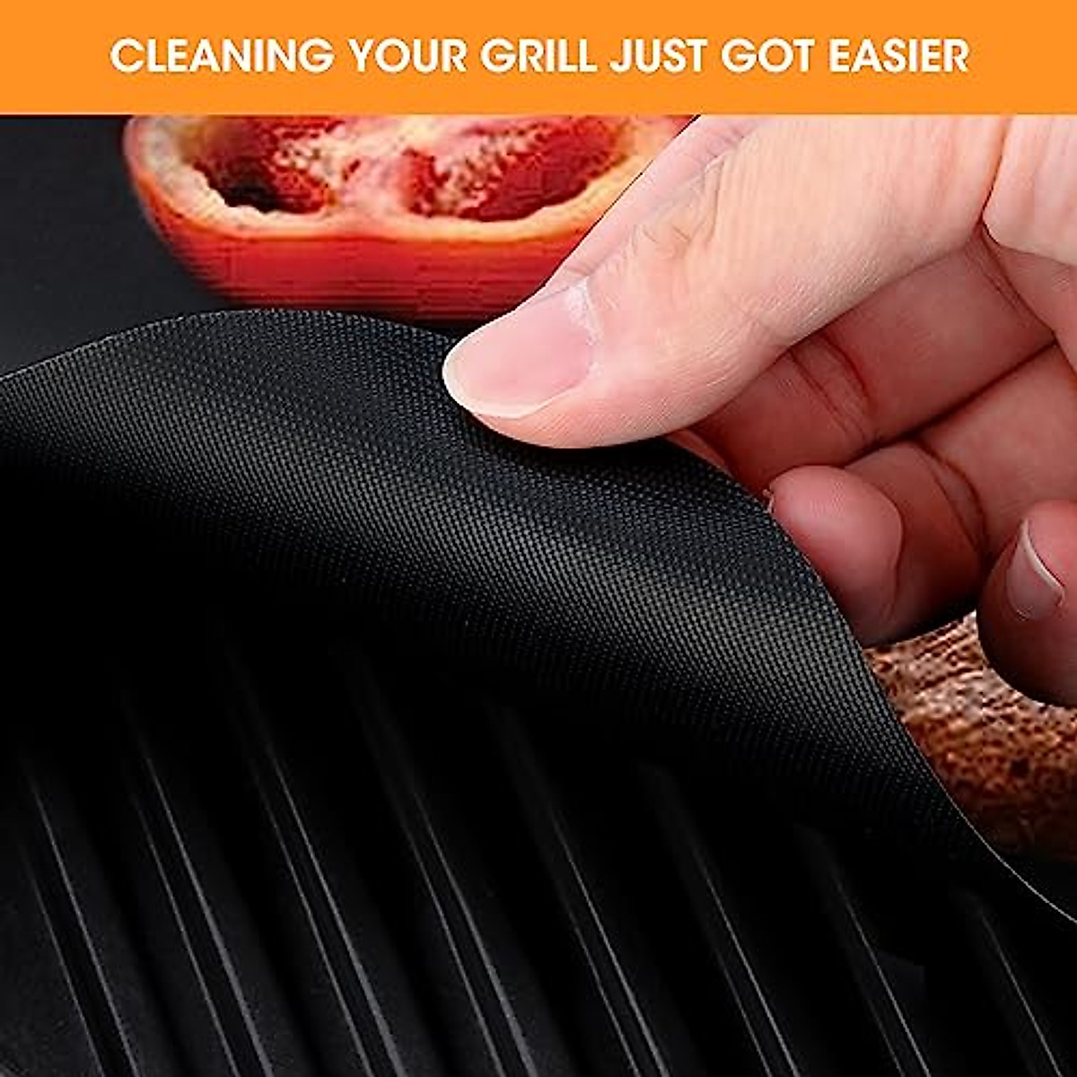Aieve Grill Mat Accessories for Ninja Woodfire Outdoor Grill, Non-Stick BBQ Mat Baking Mat Reusable Liners(3 Pack)
