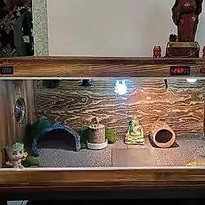 Reptile Rock Hideout Reptile Rock Hide Cave, Aquarium Habitat Décor Rock Tortoise Hideout for Reptiles, Small Lizards, Turtles,Bearded Dragon Tortoise, Amphibians, Fish (N17)