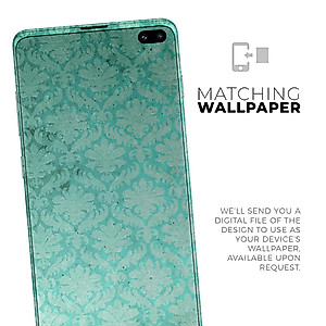 DesignSkinz Deep Teal Luxury Pattern Protective Vinyl Decal Wrap Skin Cover Compatible with The Samsung Galaxy S20 (Screen Trim & Back Glass Skin)
