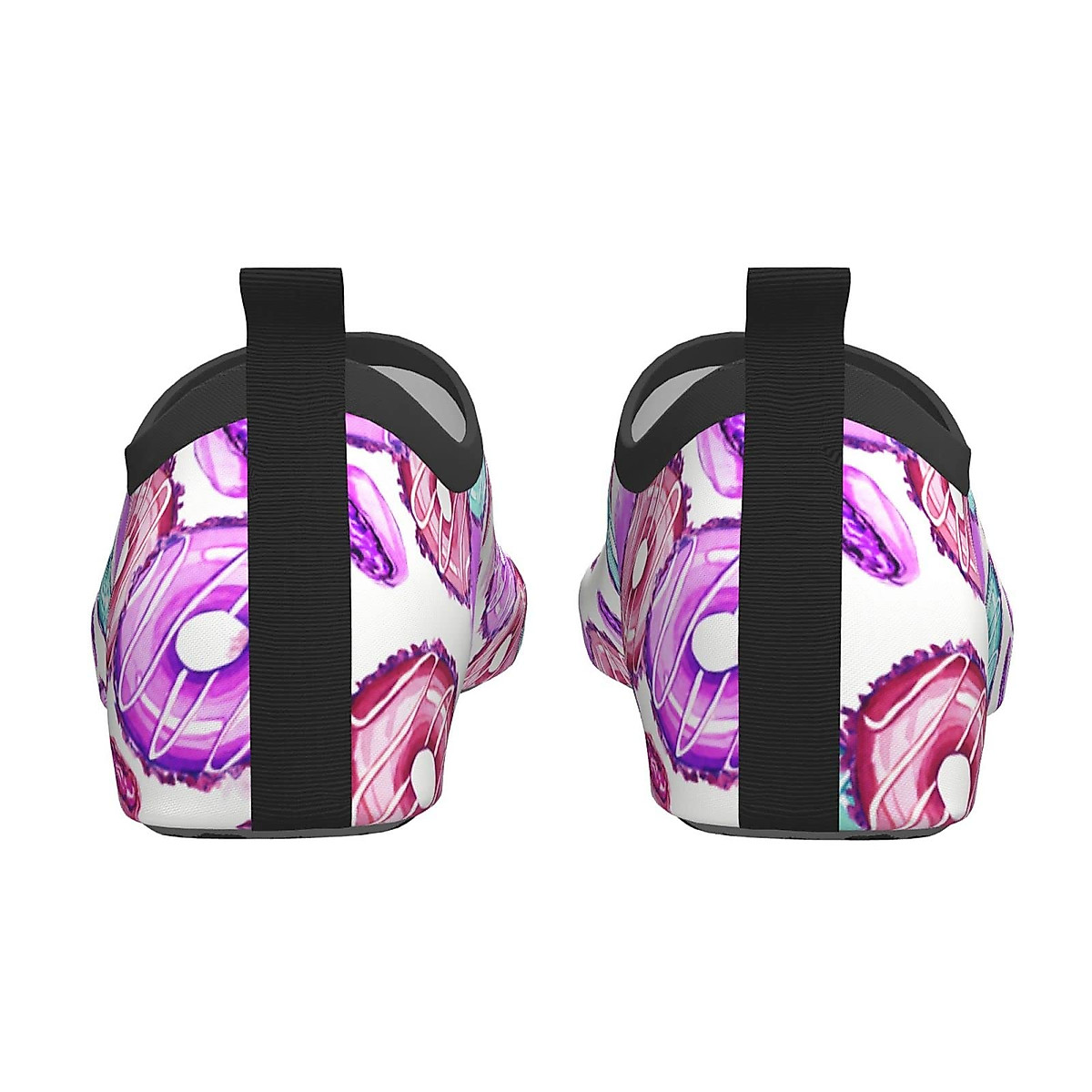 Donut Macarons Water Shoes for Men Women Aqua Socks Barefoot Quick-Dry Beach Swimming Shoes for Yoga Pool Exercise Swim Surf