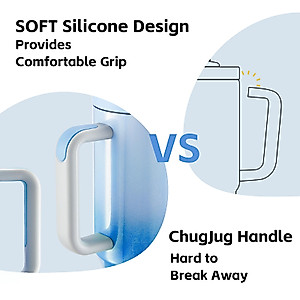 40 oz Tumbler with Handle and Straw Lid, Reusable Leak-Proof Insulated Tumblers, Stainless Steel Coffee Tumbler Cups, Travel Mug for Home Office, Keep Cold 34Hrs, Cup Holder Friendly(Ocean Breeze)