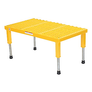 Vestil AHW-H-1936 Steel Adjustable Work-Mate Stands 35-1/4 in. x 19-9/16 in. x 10-1/2 in. 500 Lb. Capacity Yellow