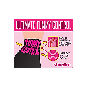 ShoSho Womens High Waist Biker Shorts Tummy Control Butt Sculpting Athleisure Bottoms Compression Shorts W/Phone Pockets Solid Black Medium