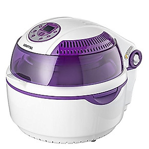 Gourmia GTA1500 Digital Electric Air Fryer, Griller and Roaster with Calorie Reducer Technology, White Free Recipe Book Included