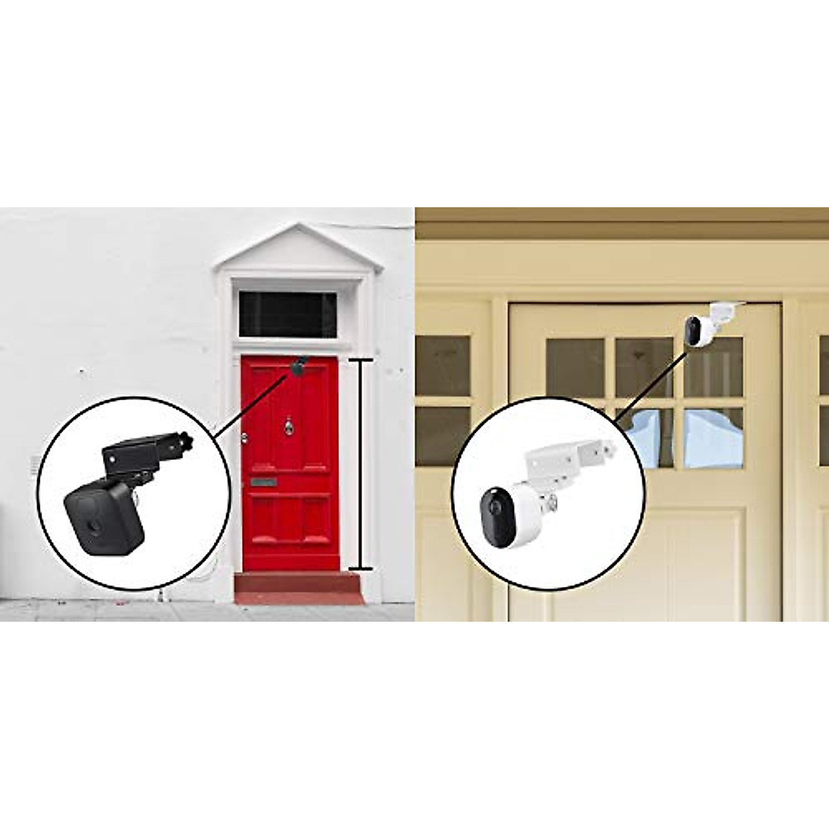 Wasserstein Door Mount Compatible with Wyze, Blink, Ring, Arlo and Eufy Camera - Easy to Mount Accessory in Apartments and Indoor, No Drilling Required