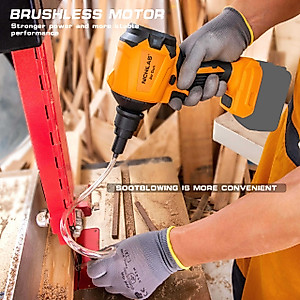 Nichilas Cordless Dust Blower Compatible with DEWALT 20V Battery, Vacuum 2 in 1 Leaf Cleaning Brushless Motor Variable Speed Cleaner (Tool Only, No Battery)